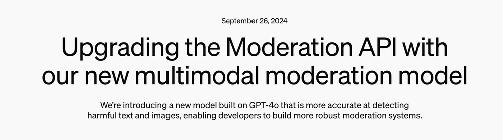 Benchmarking the new moderation model from OpenAI